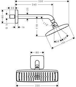 Hansgrohe Raindance E Hlavová sprcha 27375000