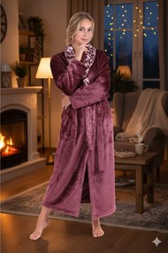 Župan s límcem Flora mauve wine 25 56 4853 - S