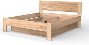 Masivní postel ALEXIA - Solwo Design Dřevo a odstín oleje: DUB Cink - Olej odstín DO206, Rozměr spací plochy: 200x200