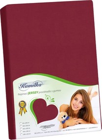 Bellatex Prostěradlo jersey Červená 120x200 cm