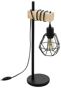 Eglo | Eglo 43136 - Stolní lampa TOWNSHEND 1xE27/60W/230V basket | EG43136