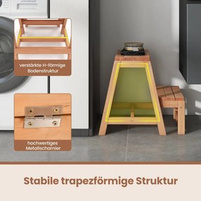 Costway 2 schůdková skládací schůdková stolička do 250 kg nosnost žebřík židle