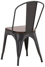 Jídelní židle Tempe, 2ks, tmavě hnědá, 51x36x85