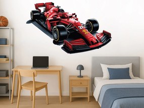 Červená formule F1 samolepka na zeď arch 45 x 27 cm