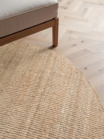 Hanse Home, Kusový koberec Jaipur 105974 Natur/Gold kruh, 200x200 (průměr) kruh, béžová, chodba / předsíň