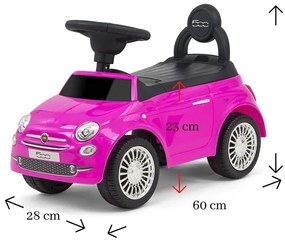 Dětské odrážedlo Milly Mally FIAT růžové