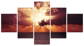 Obraz slunce za mraky (125x70 cm)