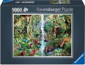 RAVENSBURGER Puzzle Zvířata v džungli / 9000 dílků / 193 x 139 cm