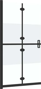 Skládací sprchová zástěna napůl mléčné ESG sklo 100 x 190 cm 151189