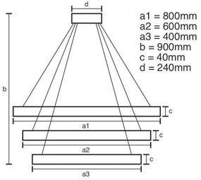 Brilagi -LED Stmívatelný lustr na lanku CIRCLE LED/125W/230V 3000-6500K černá+DO