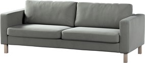 Potah na pohovku IKEA  Karlstad 3-místná, nerozkládací, krátký barva šedá látka lesklé, sametová
