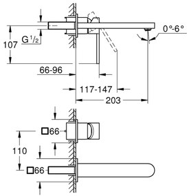 GROHE 29306003 - Umyvadlová baterie PLUS 203 mm lesklý chrom