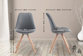 Konferenční židle Laval přírodní konstrukce kulatý – šedá