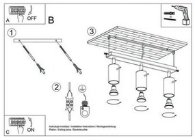 Bodové svítidlo SOLLUX Ring 3 GU10 3x40W bez zdroje SL.0089 bílá