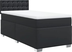 Box spring postel s matrací černá 80 x 200 cm umělá kůže 3286096