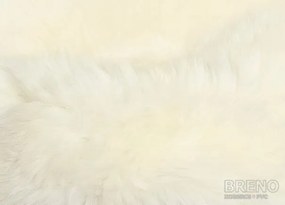 Breno Kusový koberec Ovčí kožešina velká krémově bílá, 70x110 cm, Bílá