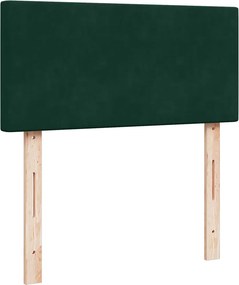 Box spring postel s matrací tmavě zelená 100x200 cm samet 3287659