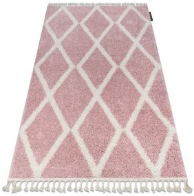 Dywany Luszczow Kusový koberec TROIK A0010, růžová bílá Rozměr koberce: 70 x 200 cm