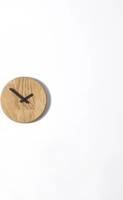 Nástěnné hodiny Pure XS, tichý chod, dubové dřevo, černé ručičky