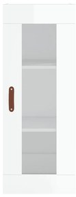 Skříň highboard bílá s vysokým leskem 34,5x34x180 cm kompozit,  3199211