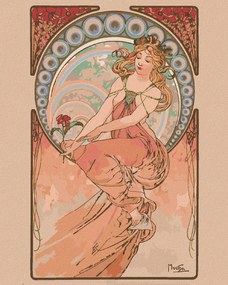 zuty zuty - malování podle čísel - malířství (alfons mucha), 80x100 cm, plátno