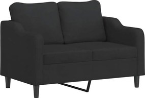 2dílná sedací souprava s poduškami černá textil 3201838