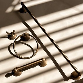 Rea Retro, koupelnový 1-ramenný věšák na ručník 60cm 332867B, mosazná, REA-06927