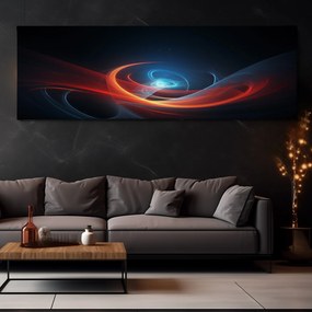 Obraz na plátně - Objetí vesmírné záře FeelHappy.cz Velikost obrazu: 180 x 60 cm