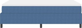 Postel s boxspringem Modrá a bílá 120 x 200 cm Žebrovaná látka 3337460