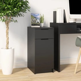 vidaXL Skříňka k psacímu stolu 33,5 x 50 x 75 cm kompozitní dřevo [811508] Barva: Černá