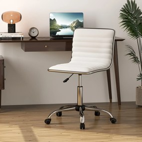 Costway Ergonomická kancelářská židle bez područek, polstrovaná otočná židle