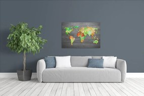 Malvis ® Obraz na stěnu Mapa světa Velikost: 120x80 cm