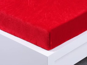 XPOSE® Mikroplyšové prostěradlo Exclusive - červené 90x200 cm