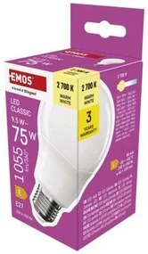 Emos lighting LED žárovka Classic A60 / E27 / 9,5 W (75 W) / 1055 lm / teplá bílá 1525733280