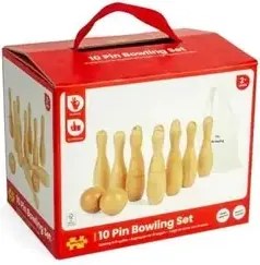 Bigjigs Toys Dřevěné kuželky / 12 dílků / od 2 let