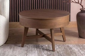Designový konferenční stolek Rajnish 70 cm hnědé mango