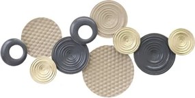 HOMCOM nástěnná dekorace, 3D design, kovový rám, univerzální použití, vícebarevná