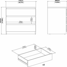 FALCO Komoda Simplicity 235 kašmír/jackson hickory