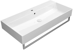 GSI KUBE X keramické umyvadlo 100 x 47 cm s přepadem Extra Glaze bílá 9423111