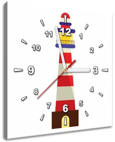 Gario Obraz s hodinami Barevný maják Rozměry: 30 x 30 cm