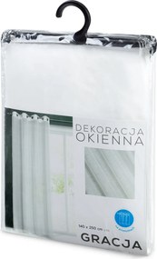 ZÁCLONA NA KROUŽCÍCH GRACE 140X250 CM BÍLÁ