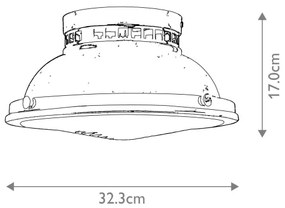 Hinkley HK-AMELIA-F-M-HB - Stropní svítidlo AMELIA 2xE27/40W/230V bronzová