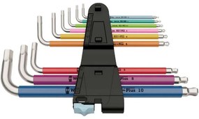 Wera 022669 Zástrčné klíče inbus 3950/9 Hex-Plus Multicolour Stainless 1, nerezová ocel (Sada 9 dílů)