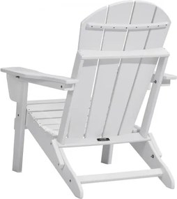 Plastová sada židlí Adirondack 2 skládací ohniště do každého počasí bílé