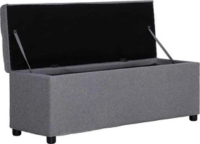 Lavice s úložným prostorem 116 cm světle šedá polyester 281317