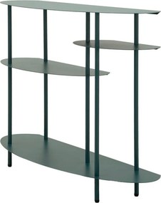 Zelenomodrý kovový konzolový stolek 34x118 cm Saturn – Mauro Ferretti