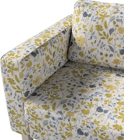 Potah na pohovku IKEA  Karlstad 3-místná, nerozkládací, krátký barva žlutá látka pletený vzor, vzorované