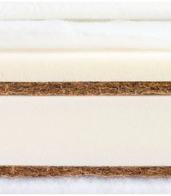 SENSILLO dětská matrace termo-molitan-kokos 120x60 cm MEMORY bílá