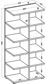 Set regálů ROMI 1 světle šedý