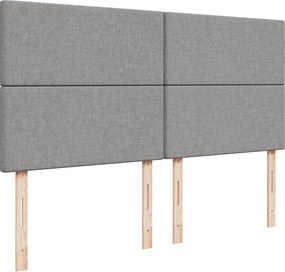 Box spring postel s matrací světle šedá 180 x 200 cm textil 3292860